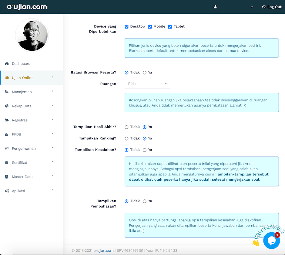 E-Ujian | Ujian online tanpa ribet!